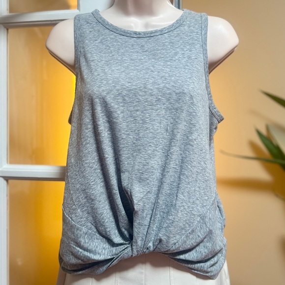 J. Crew | Tops | J Crew Light Gray Twist Front Tank Top | Poshmark